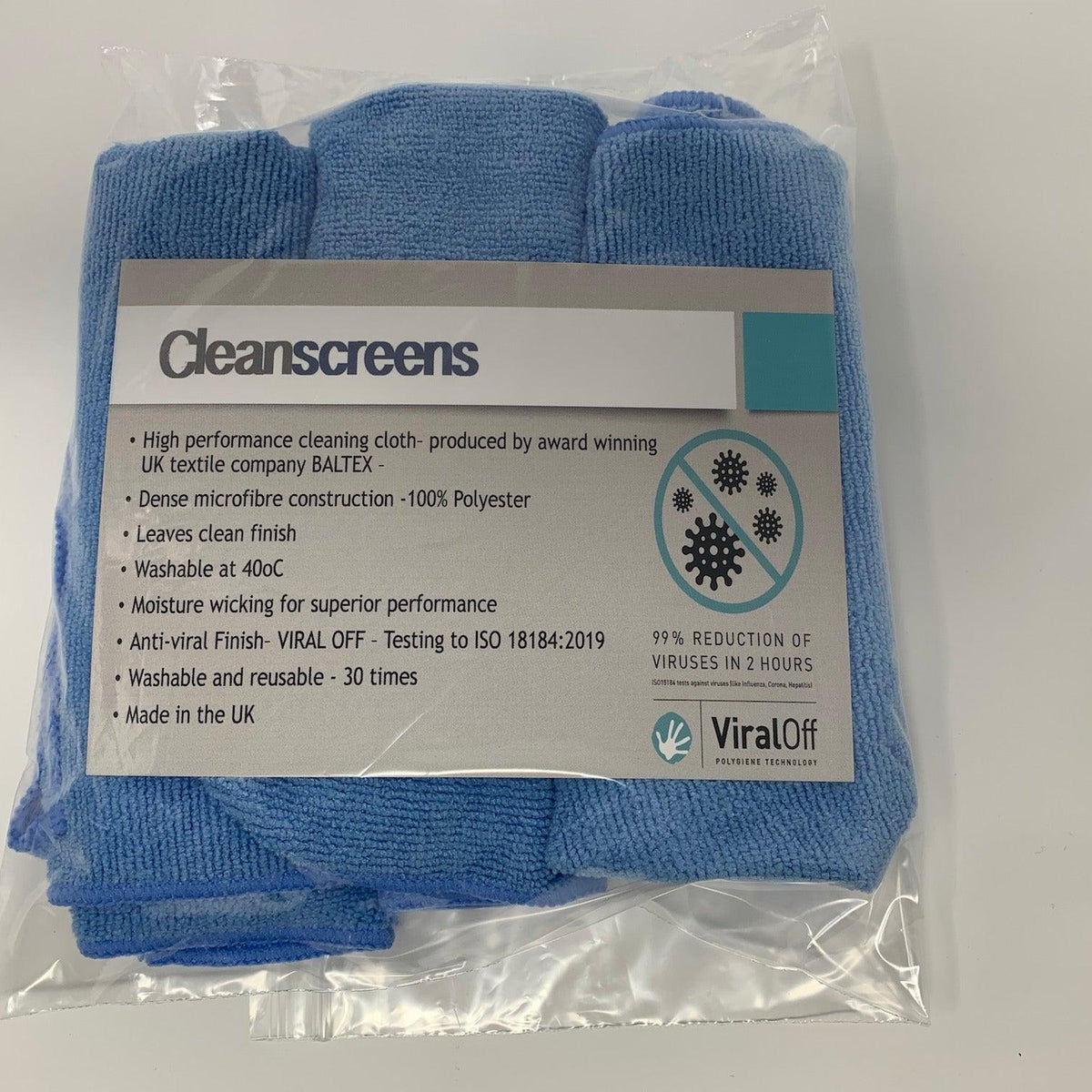 Anti-bacterial microfibre general purpose cleaning cloths MULTIPACK- H ...